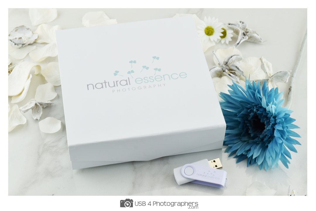 White Magnetic USB & Photo Print Gift Box - Personalised USB Memory ...